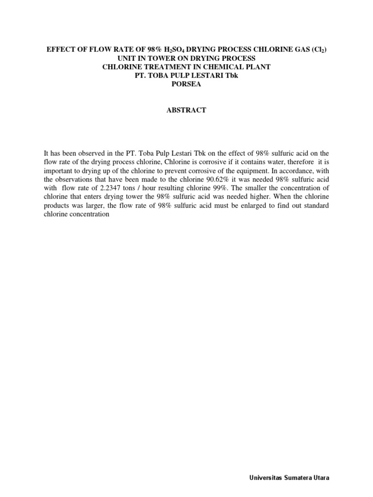 Chlorine Drying in Chemical Plants | PDF | Home & Garden | Science ...