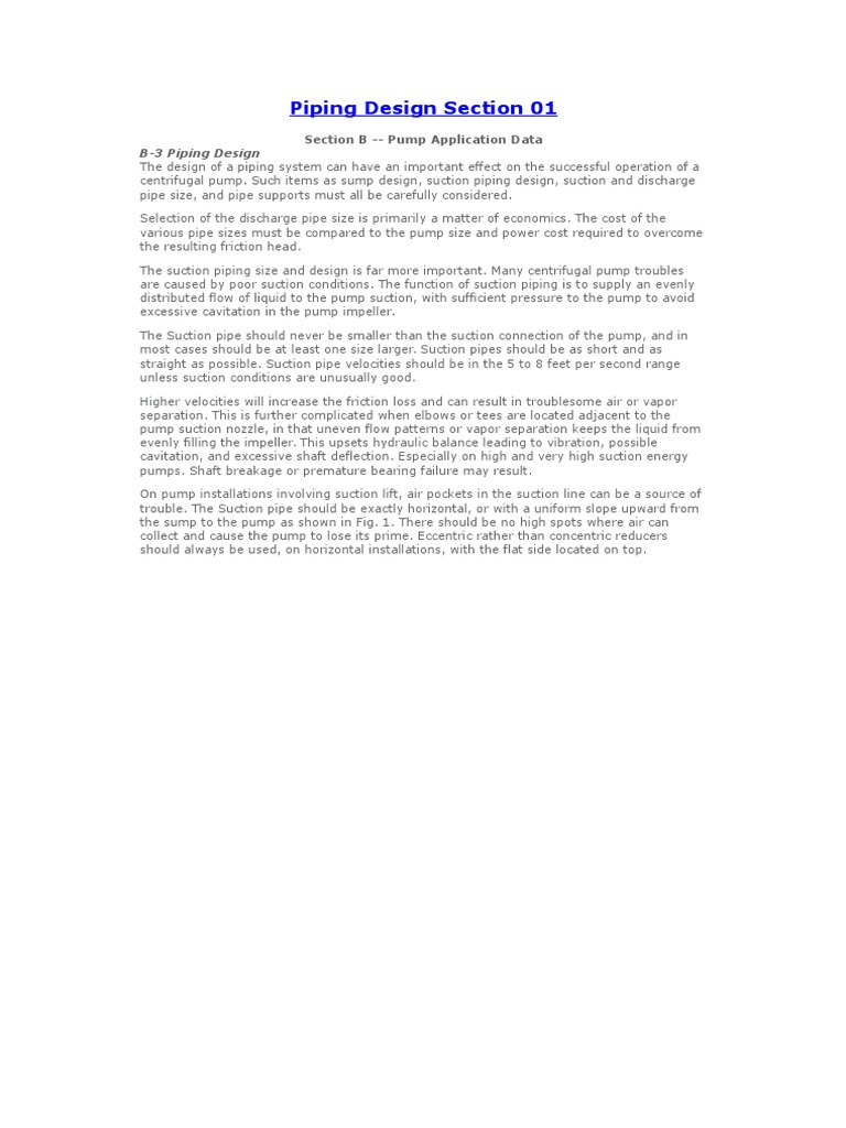 Piping Pump Design | PDF | Pump | Civil Engineering