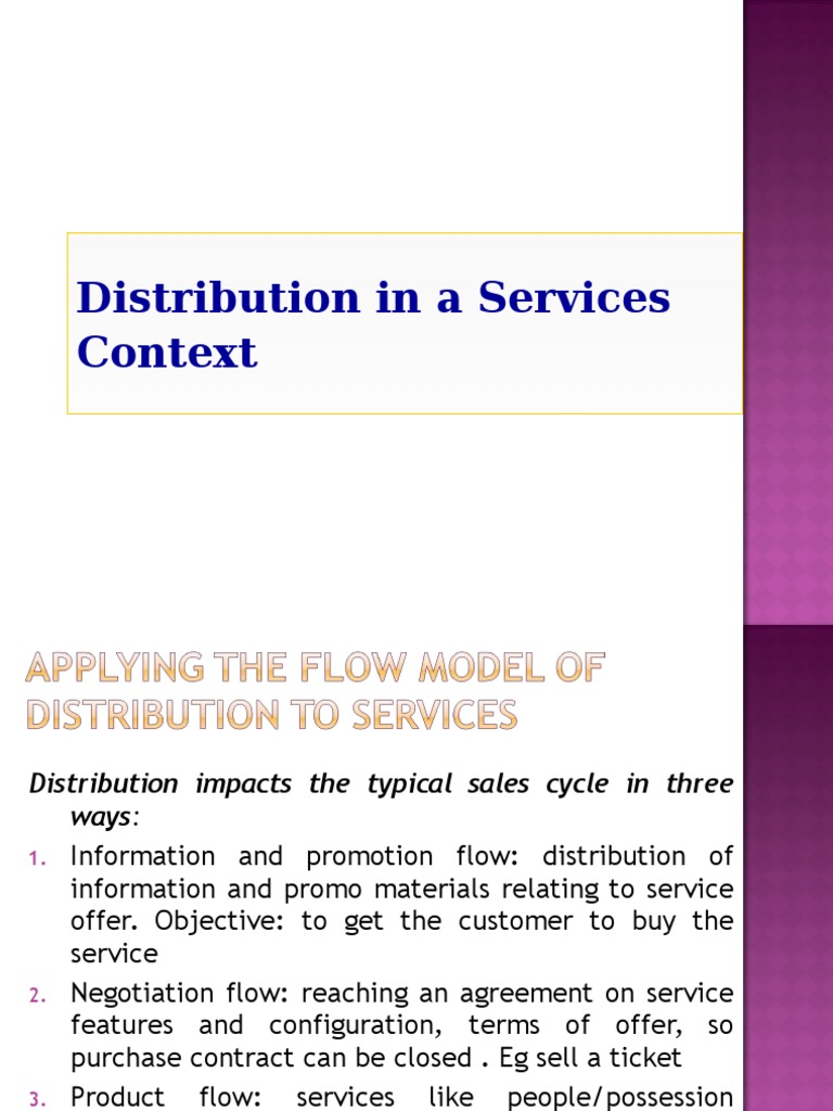 Distribution in A Services Context | PDF | Franchising | Cheque