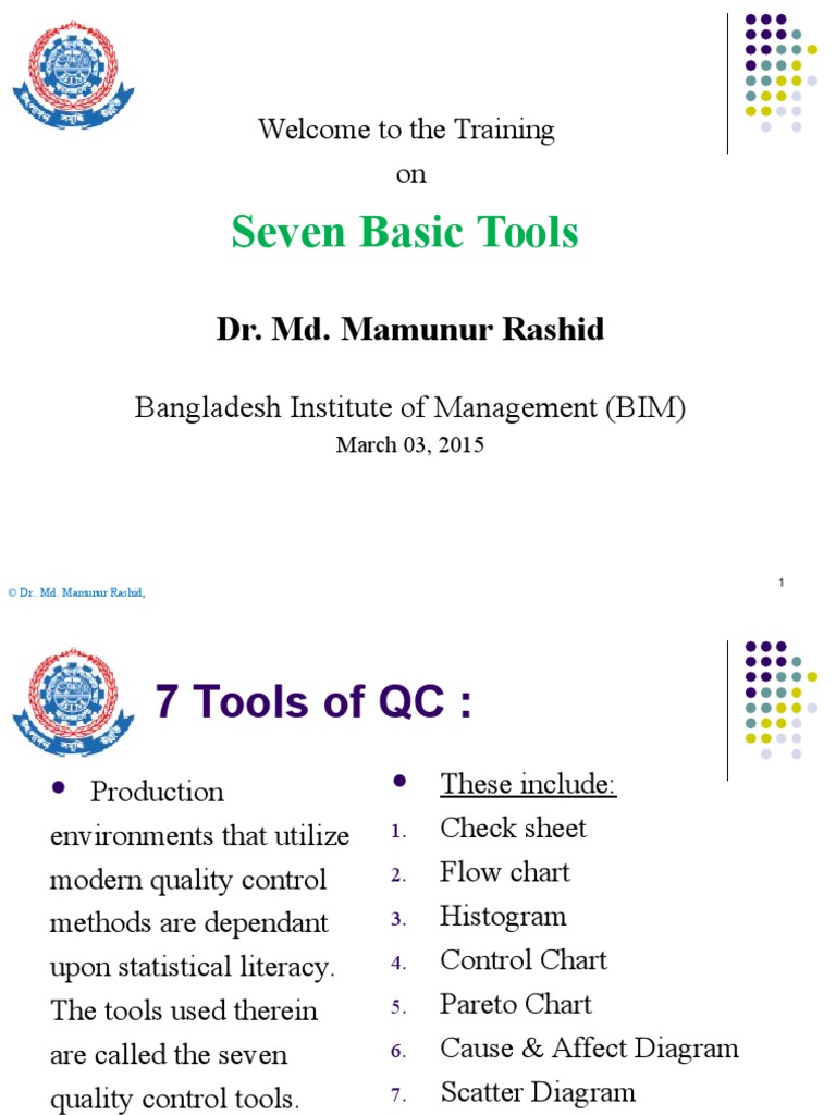 Seven Basic Tools of TQM | PDF | Conceptual Model | Scientific Modeling