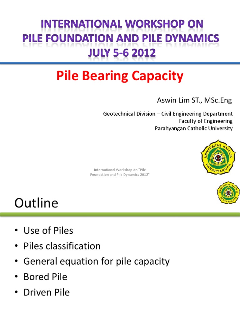 Pile Bearing Capacity | PDF | Deep Foundation | Foundation (Engineering)