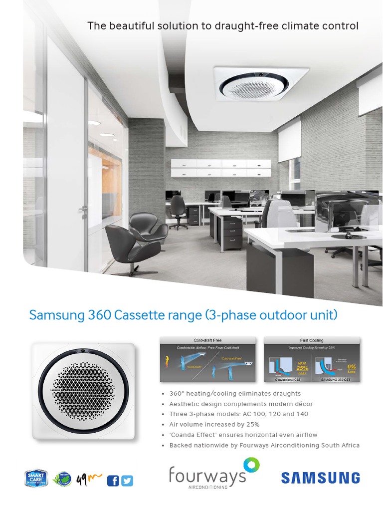 Samsung 360 Cassette (3 Phase Outdoor Unit) | PDF | Thermodynamics ...