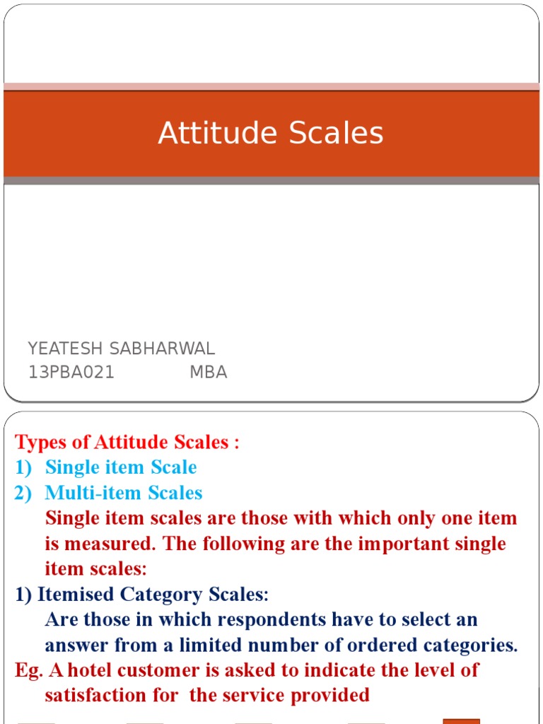 Attitude Scale by Yth | PDF | Likert Scale | Attitude (Psychology)