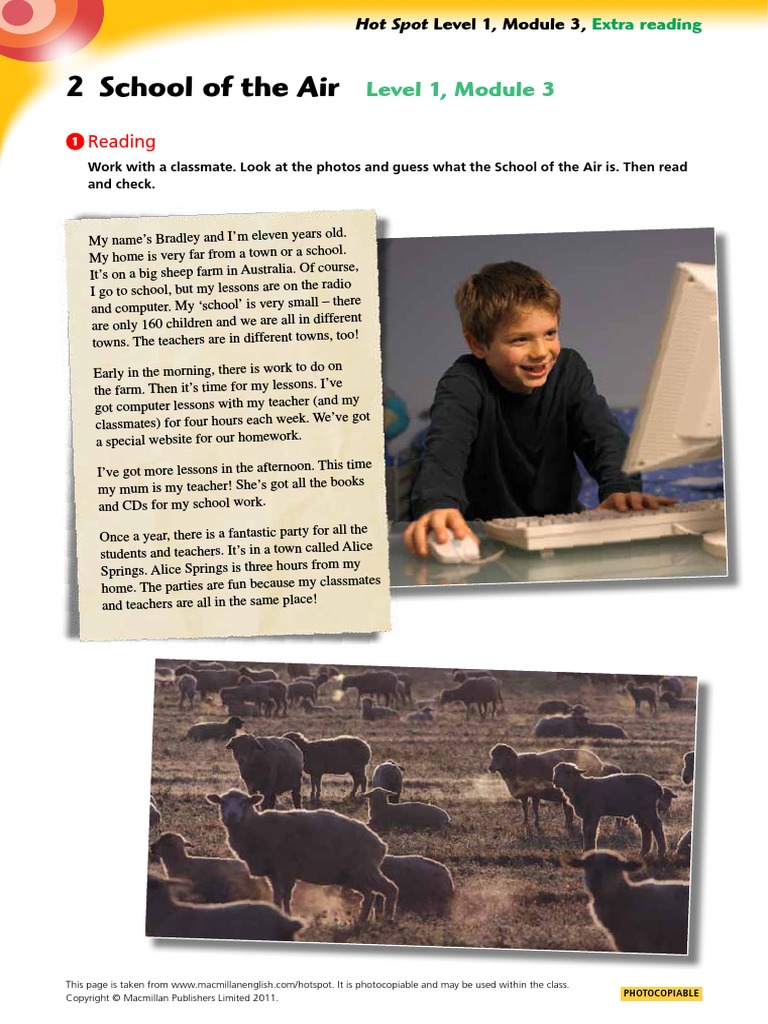 Level 1, Module 3 Hot Spot Extra Reading | PDF | Reading Comprehension ...