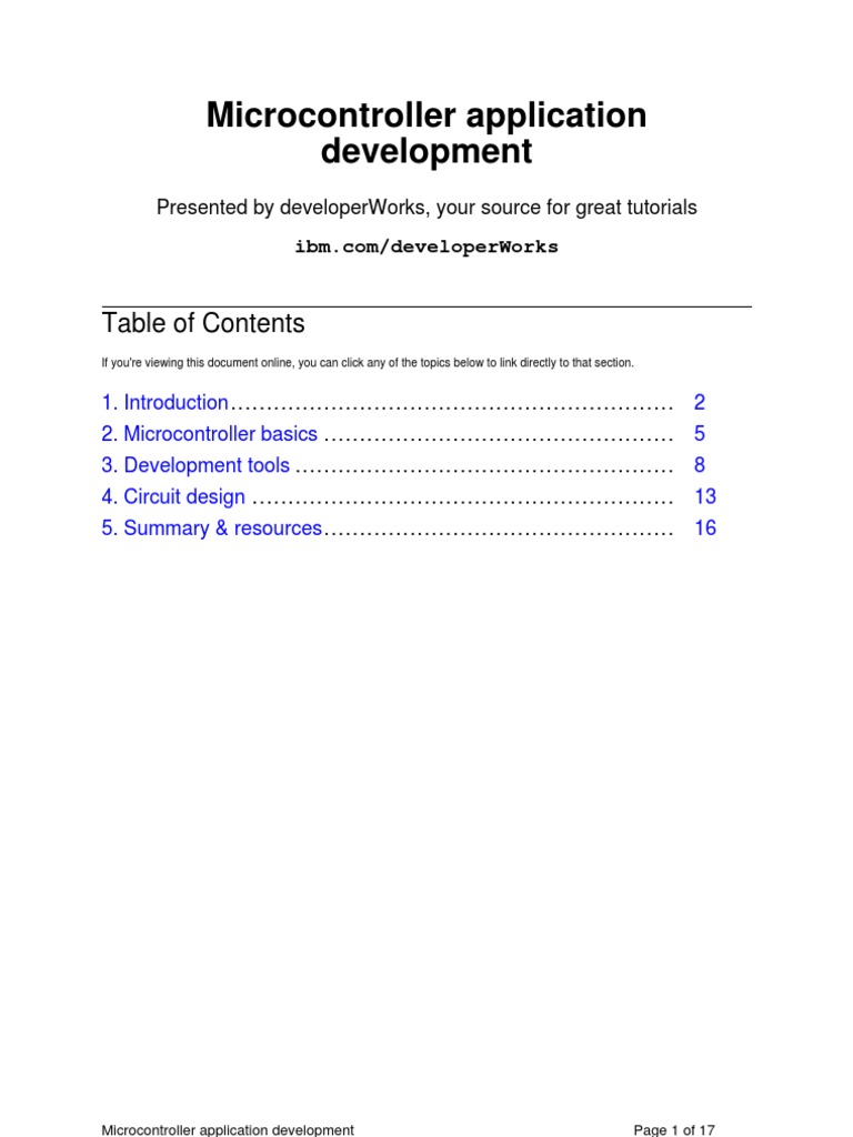 Microcontroller Application Development Pdf Microcontroller