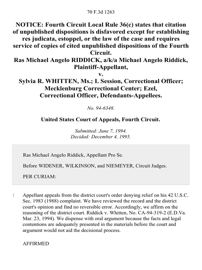 United States Court of Appeals, Fourth Circuit | PDF