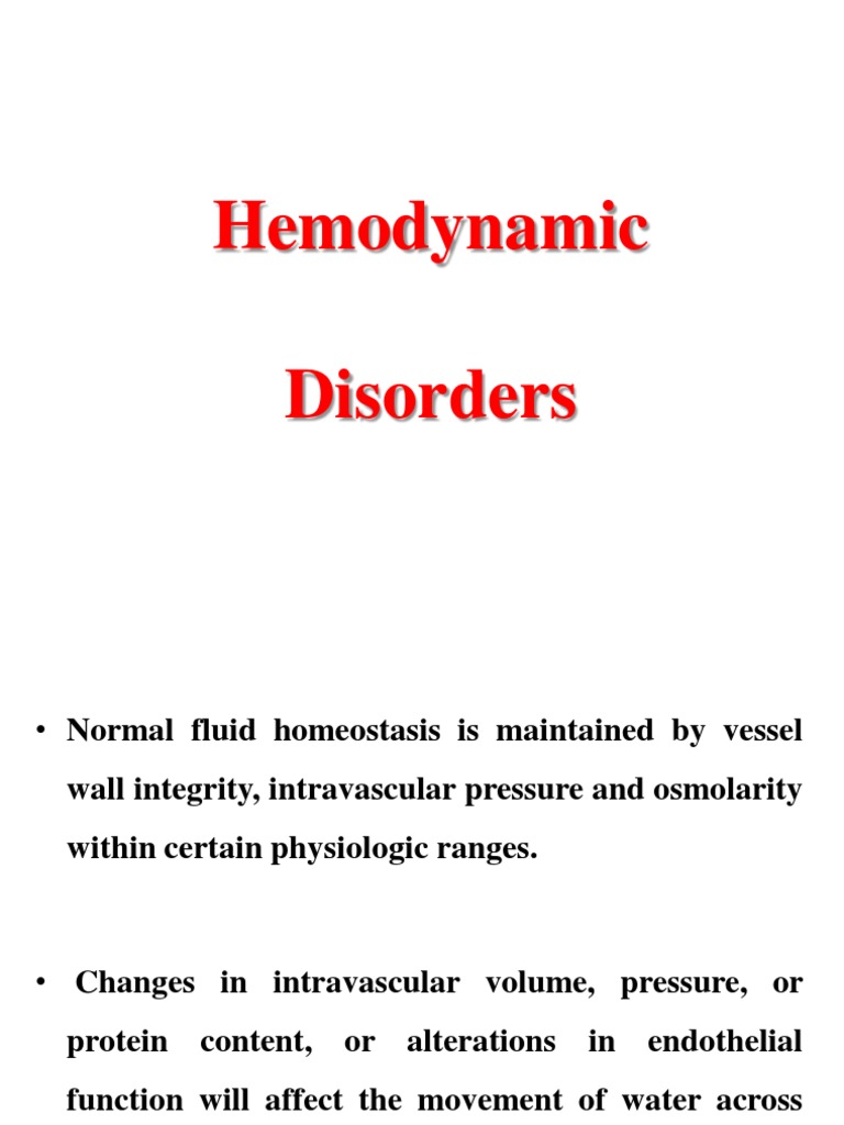 Understanding Hemodynamic Disorders | PDF | Thrombosis | Thrombus