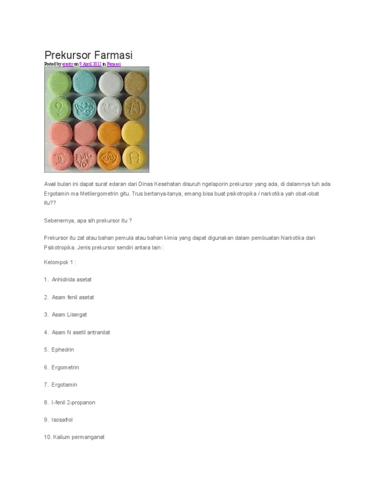 Prekursor Farmasi | PDF