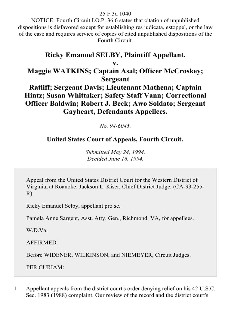 United States Court of Appeals, Fourth Circuit | PDF