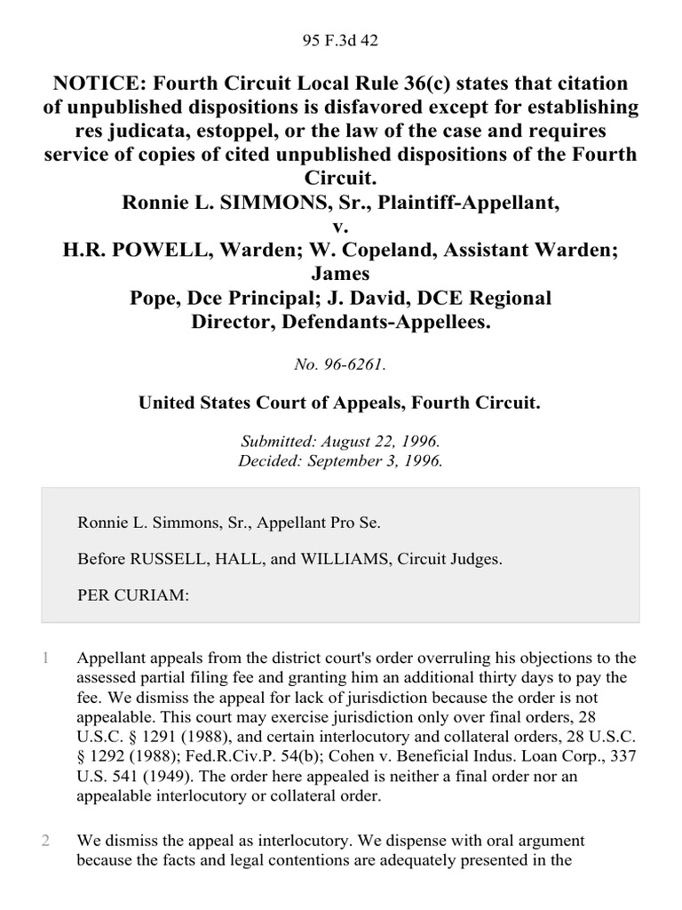 United States Court of Appeals, Fourth Circuit | PDF