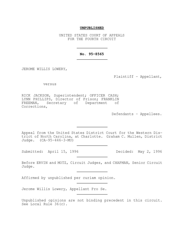 Lowery v. Jackson Appeal Summary | PDF | Social Science | Law