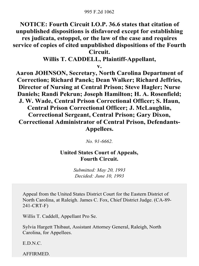 United States Court of Appeals, Fourth Circuit | PDF | Law