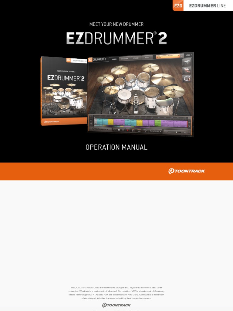 EZdrummer Operation Manual | PDF | Tab (Gui) | Button (Computing)