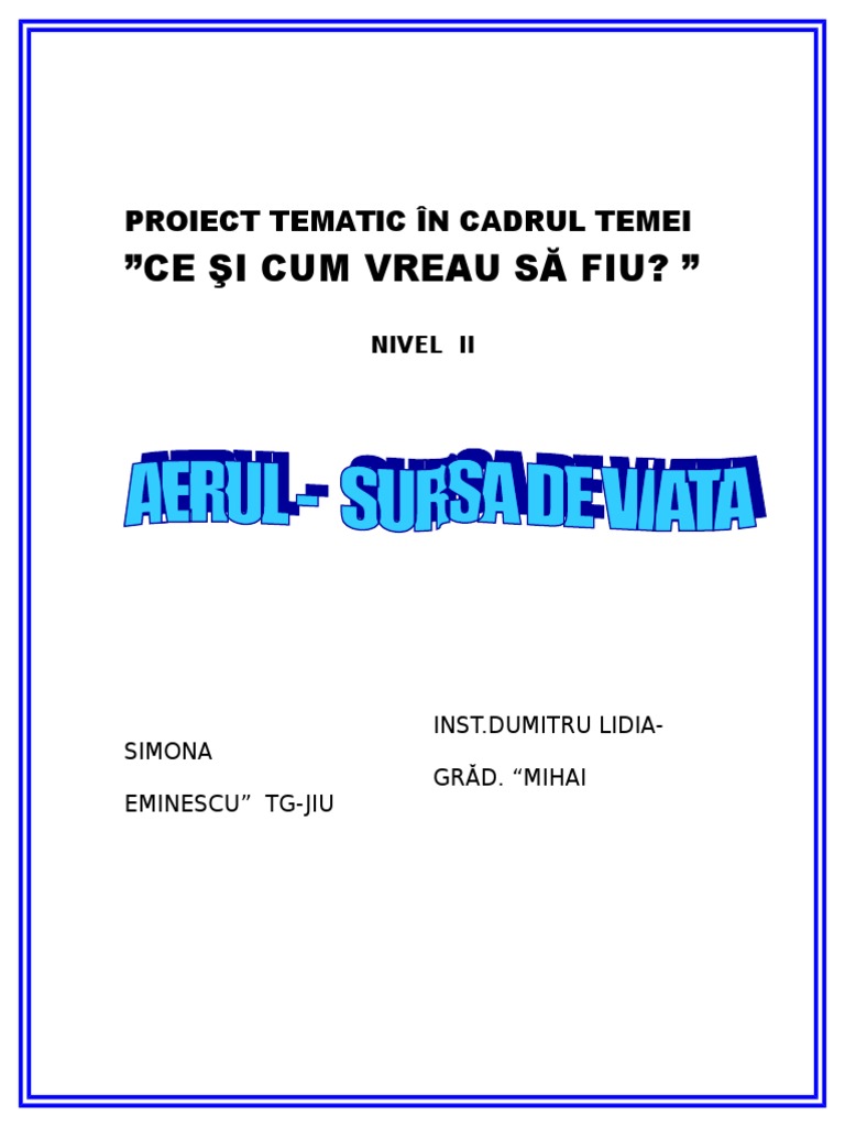 Aerul - Sursa de Viata | PDF