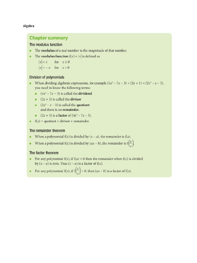 P3 Revision Summaries | PDF
