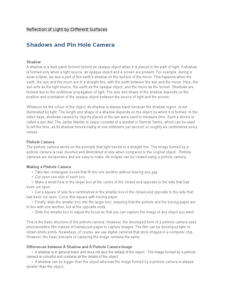 Reflection of Light by Different Surfaces | PDF | Reflection (Physics ...