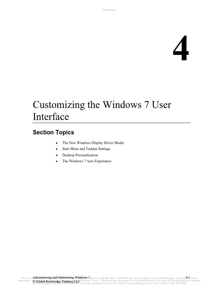 Customizing Win 7 Interface - 50292 | PDF | Windows 7 | Microsoft Windows