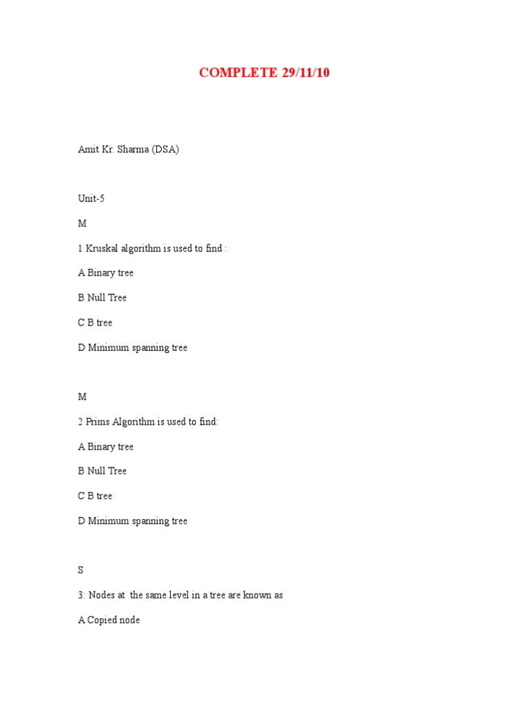 Unit-5 DSA | PDF | Theoretical Computer Science | Algorithms And Data Structures
