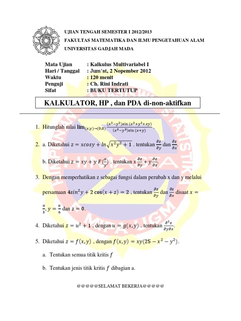 Soal Kalkulus | PDF