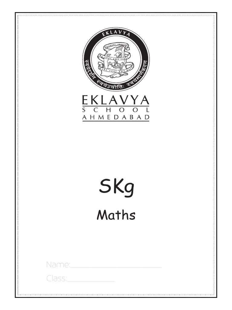 SKG or UKG Maths Workbook | PDF | Learning | Books