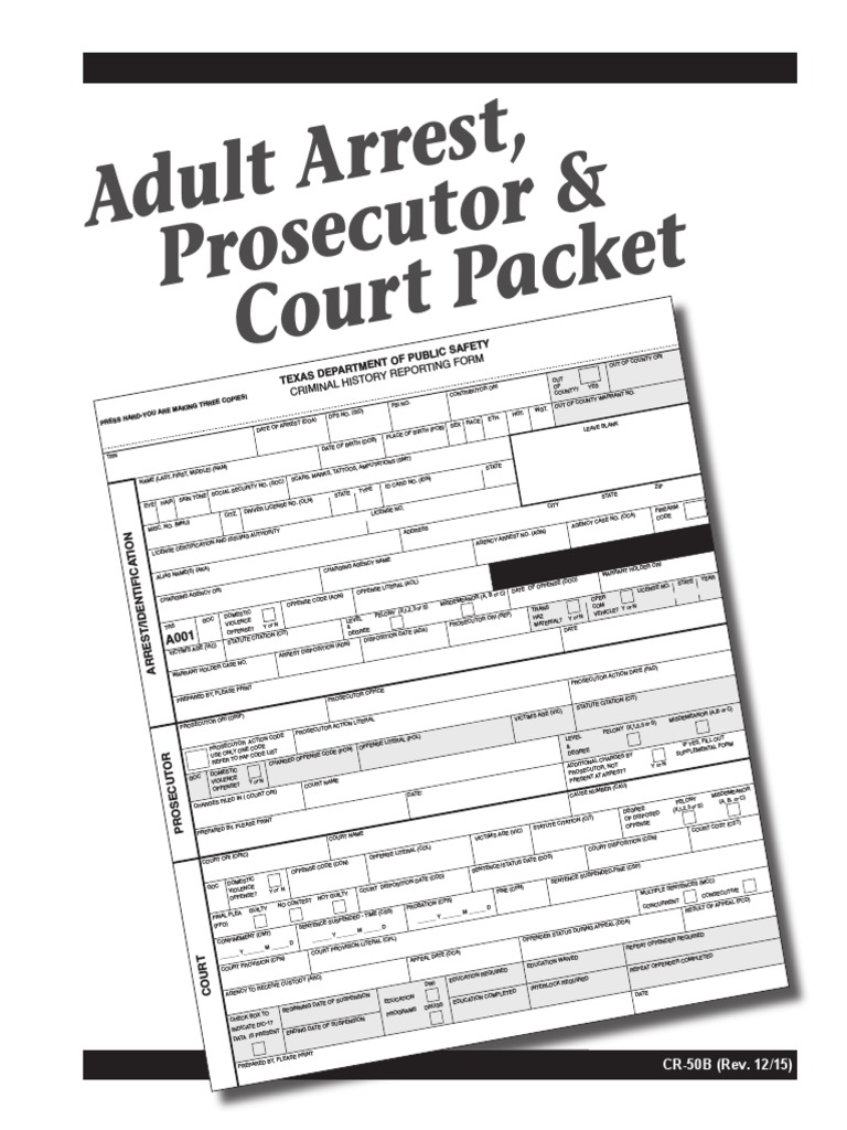 Texas Criminal History Reporting Form | PDF | Misconduct | Justice