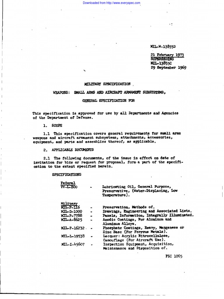 Mil W 13855D PDF | PDF | Materials | Chemistry