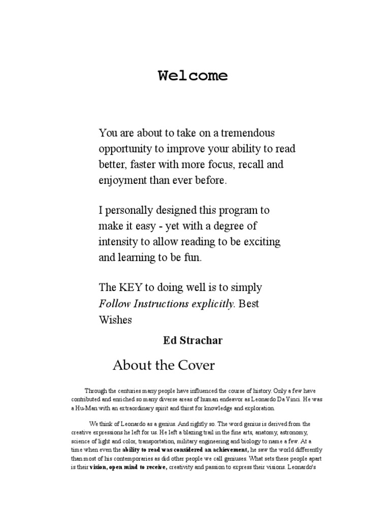 Ed Strachar - Reading Genius | PDF | Mind | Imagination