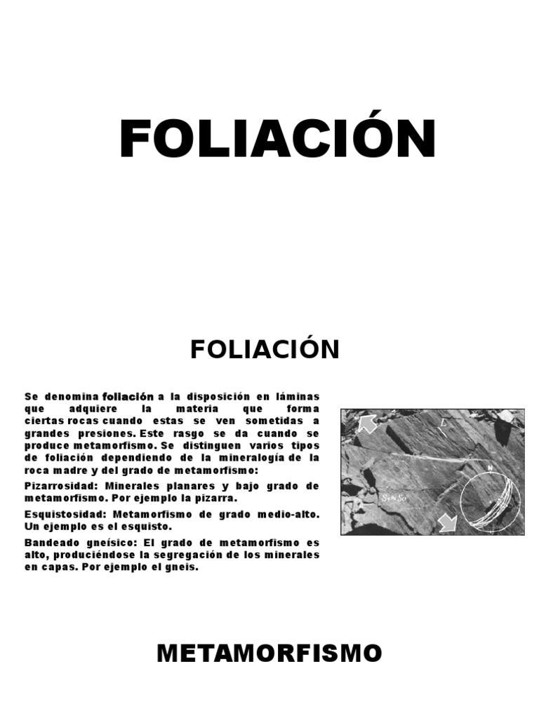 FOLIACIÓN | PDF | Roca (geología) | Geología