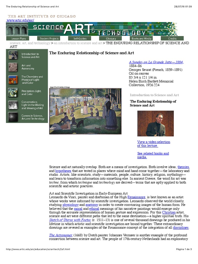 The Enduring Relationship of Science and Art | Download Free PDF ...