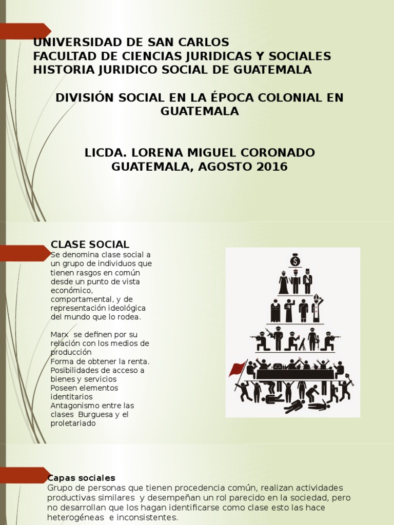 Divisiones Sociales en Guatemala Colonial | PDF