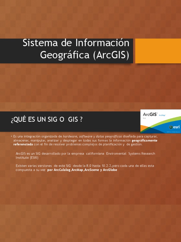 Sistema de Información Geográfica (ArcGIS) (Autoguardado) | PDF | Arc ...