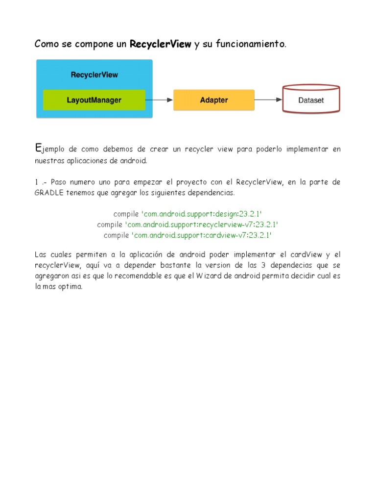 RecyclerView Con CardView | PDF | Android (sistema operativo) | Java ...