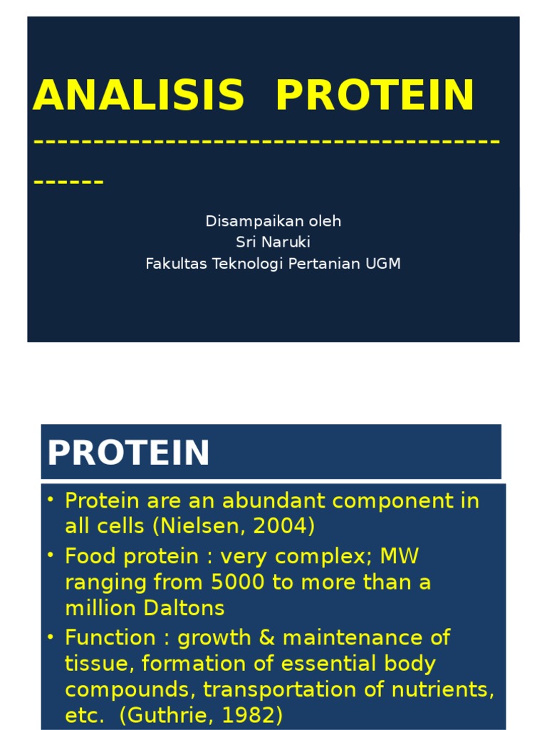 Protein Analysis Techniques | PDF | Chemical Substances | Chemical ...