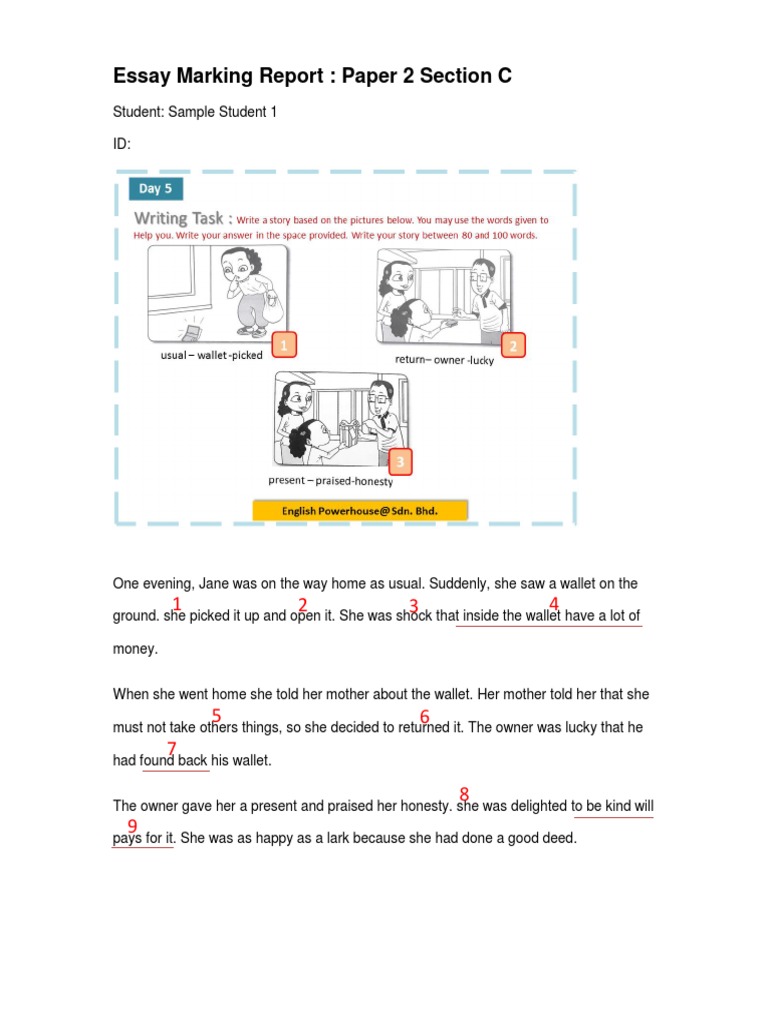 Essay Marking Report | PDF