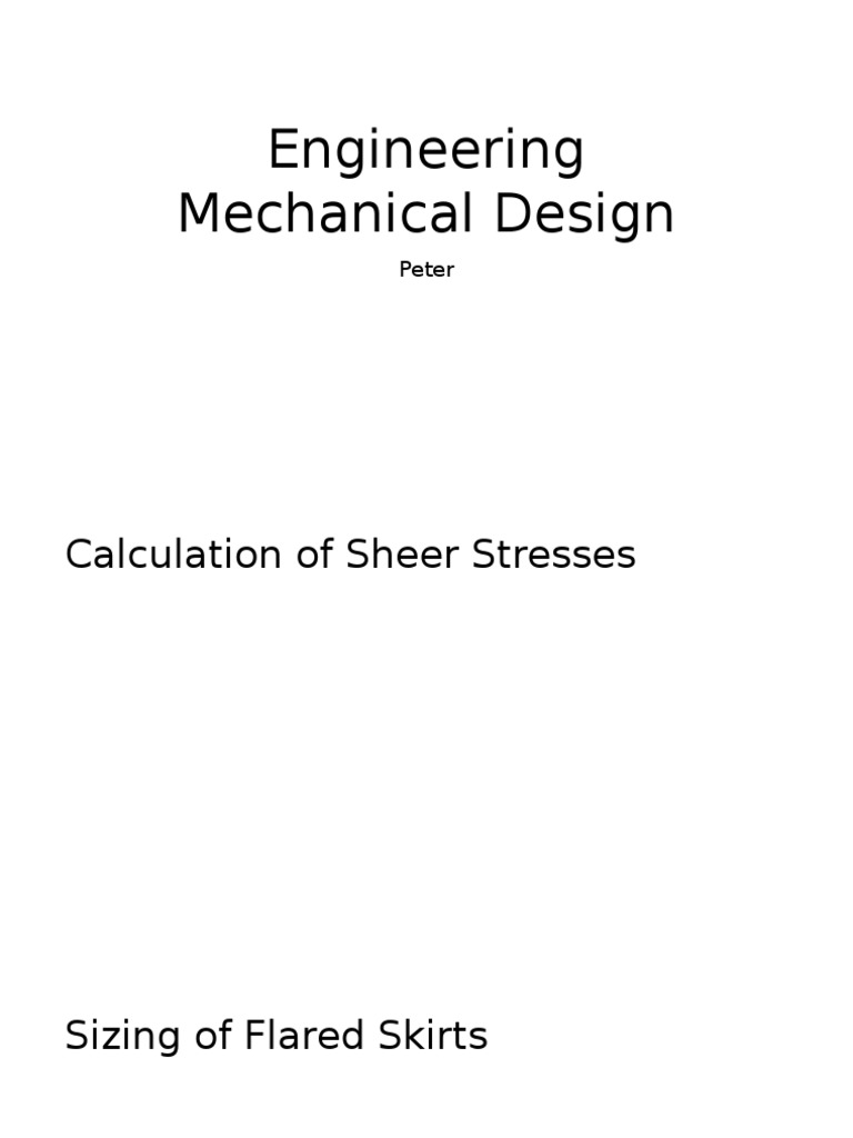 Engineering Mechanical Design | PDF