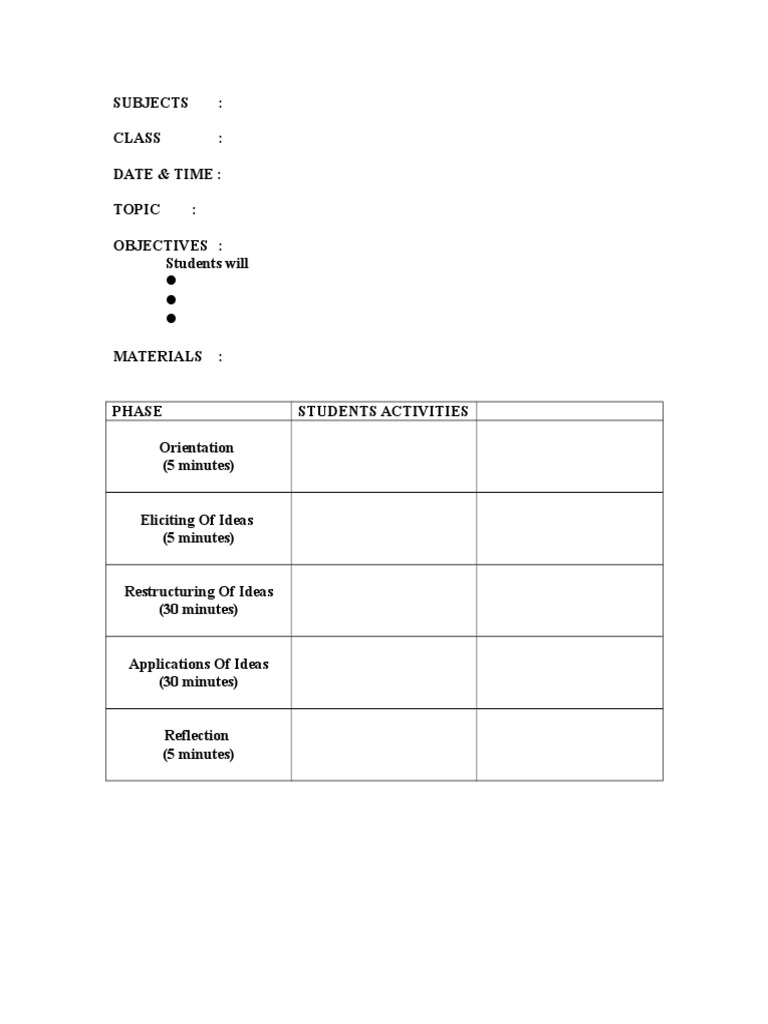 Template RPH | PDF