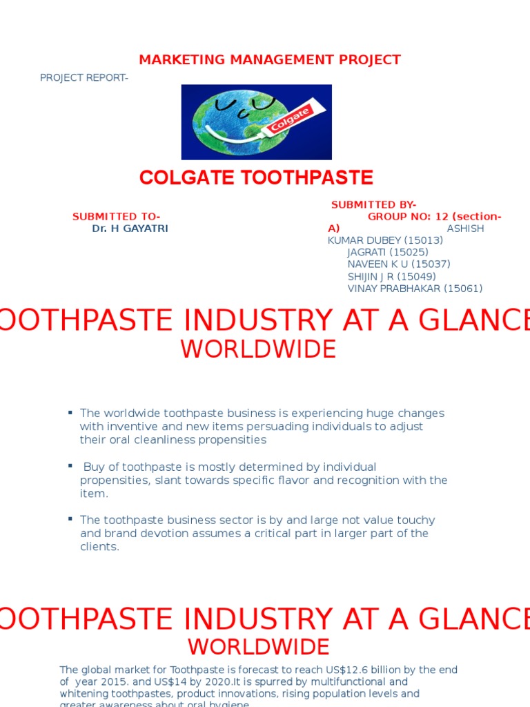 MM Project Colgate Toothpaste | PDF | Mouth | Dentistry