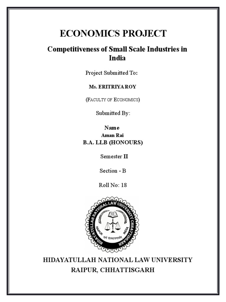 Economics Project | PDF | Entrepreneurship | Credit (Finance)