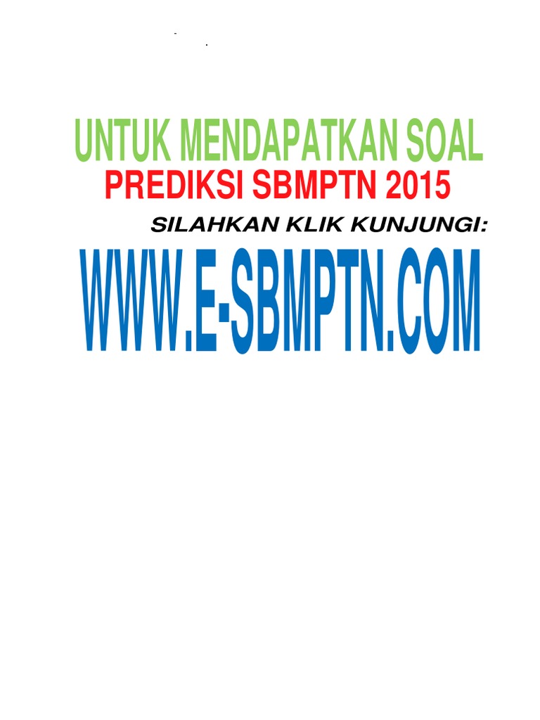 Soal SBMPTN 2014 TKD Saintek 502 Dan Kunci Jawaban | PDF | Bisnis