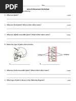 Skeleton Worksheet and Answer Key | PDF | Skeleton | Bone