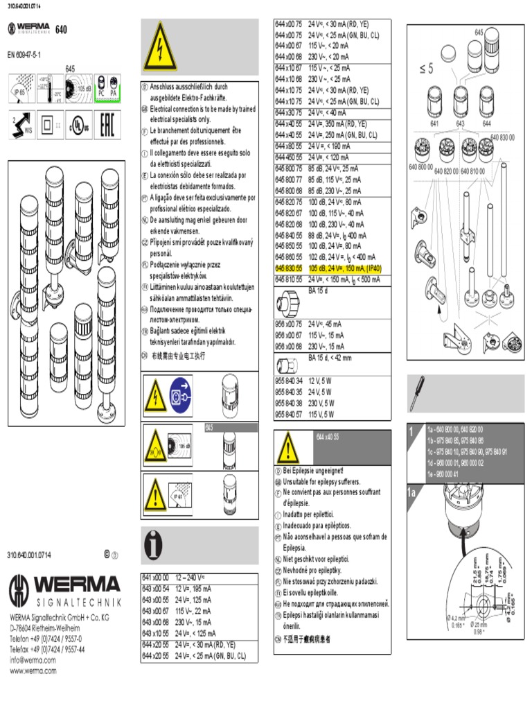 Werma Operating Instructions-64580075 | PDF