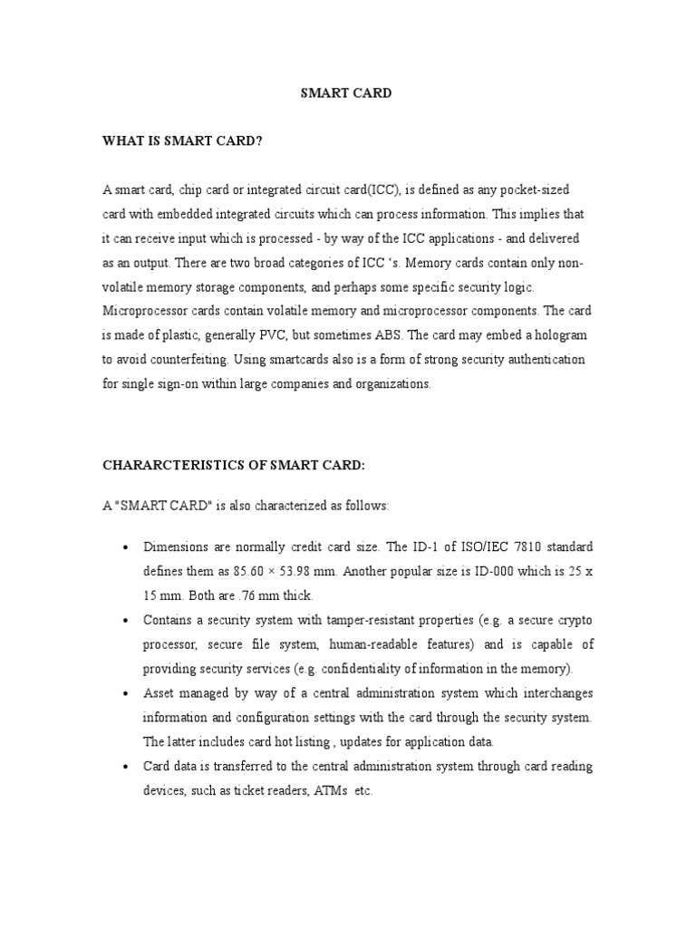 Smart Card Documentation | PDF | Smart Card | Electronic Engineering