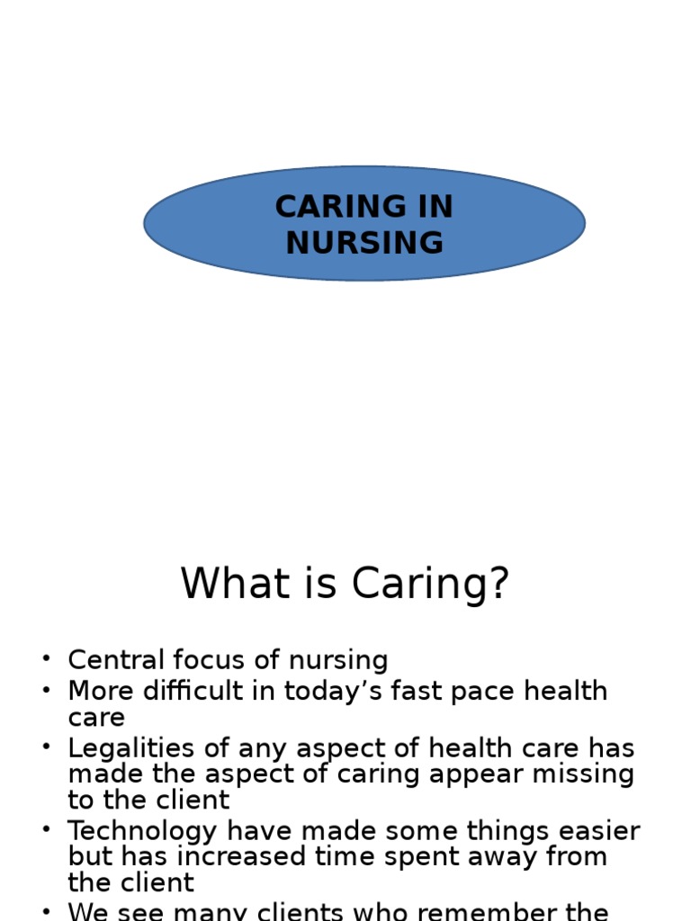 Caring in Nursing | PDF