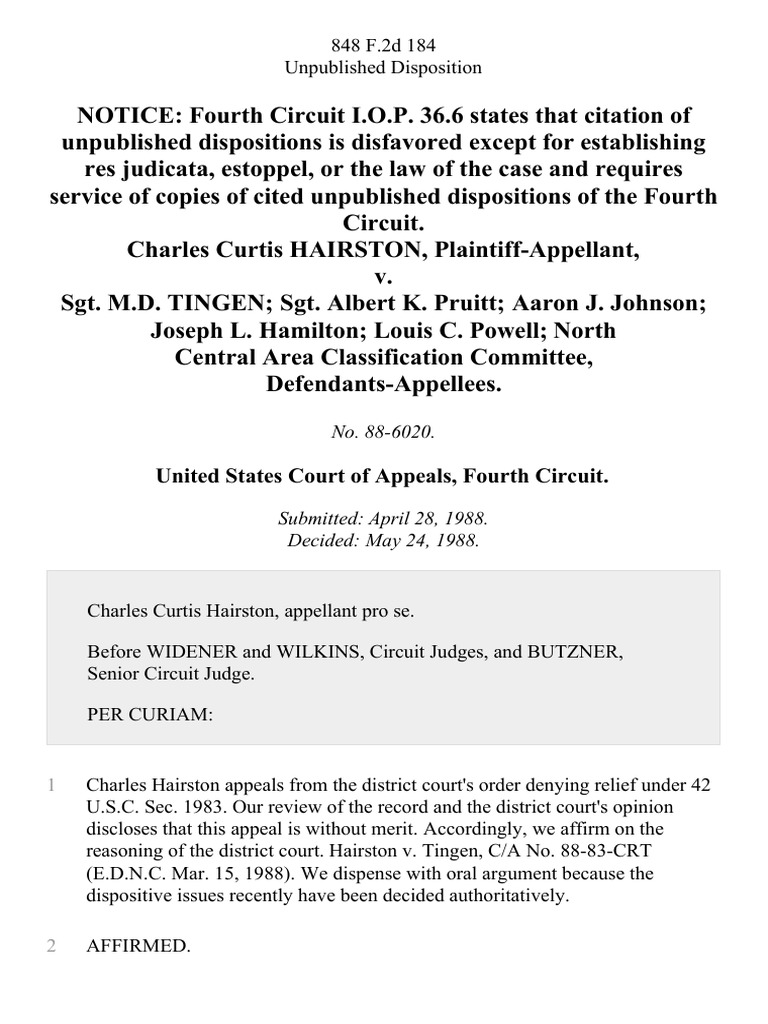 United States Court of Appeals, Fourth Circuit | PDF