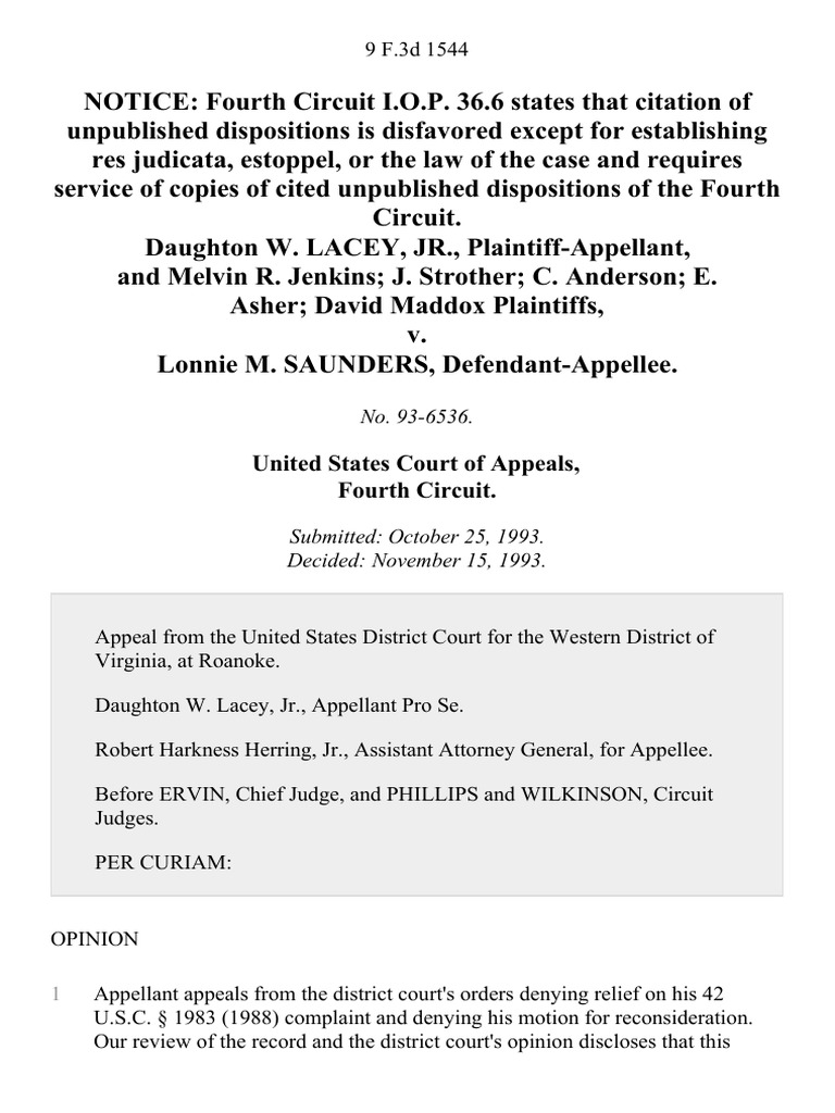 Daughton W. Lacey, JR., and Melvin R. Jenkins J. Strother C. Anderson E ...