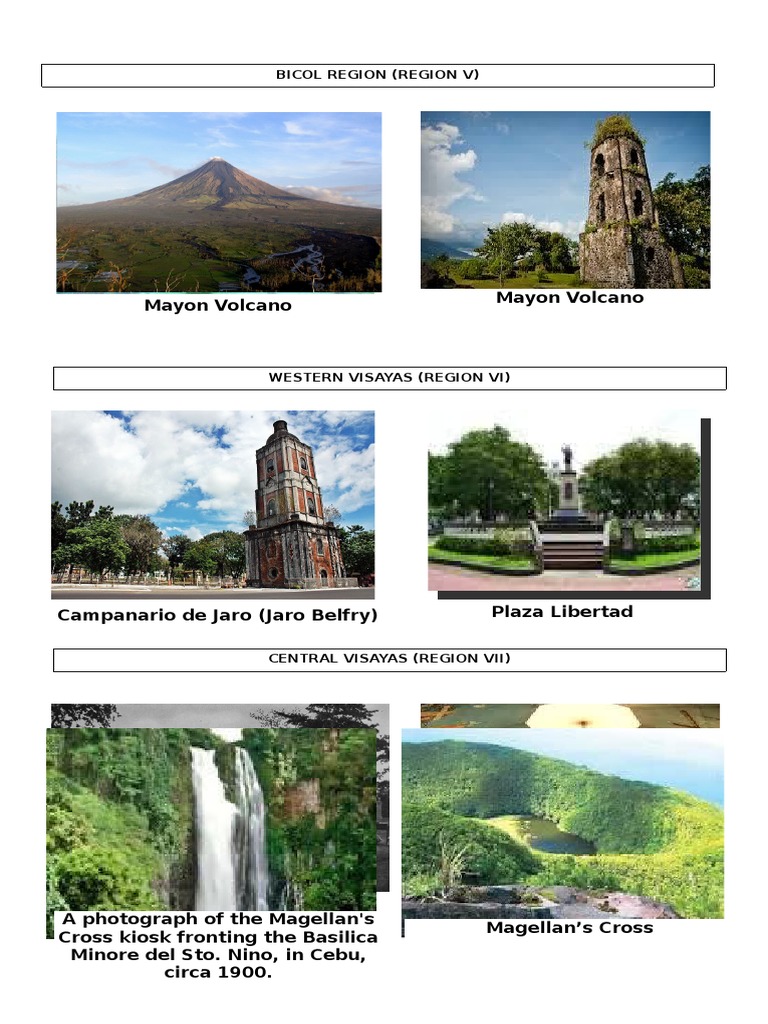 Magagandang Tanawin Sa Mga Rehiyon Sa PIlipinas Final | PDF | Travel