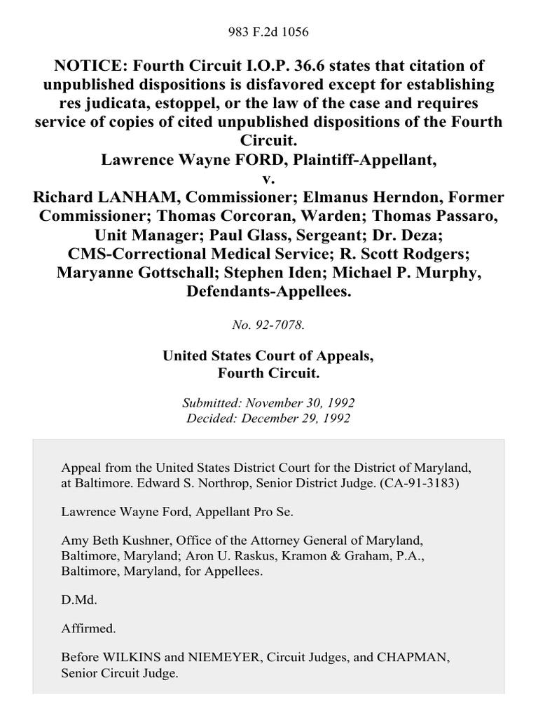 United States Court of Appeals, Fourth Circuit | PDF