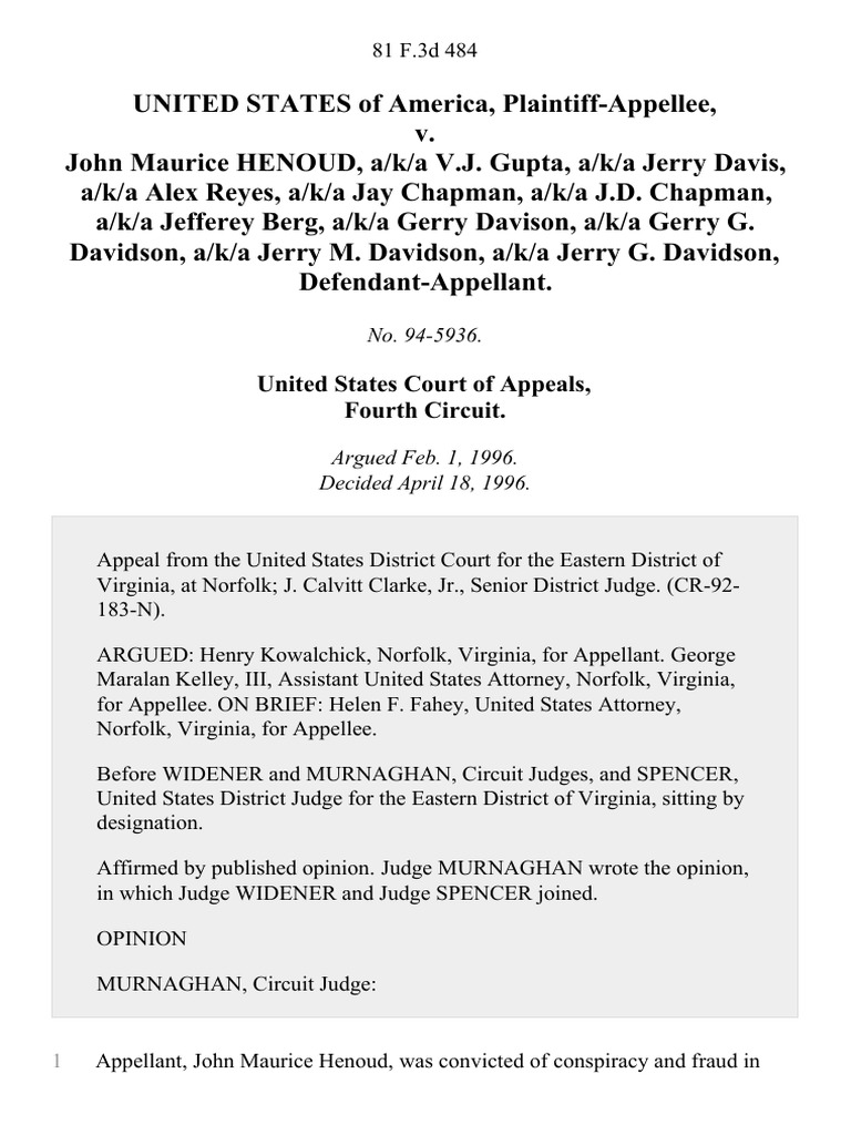 United States Court of Appeals, Fourth Circuit | PDF | Fraud ...