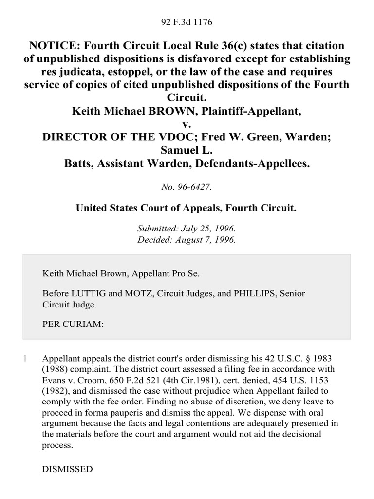 Appeal Dismissal in 42 U.S.C. § 1983 Case | PDF | Politics | Law