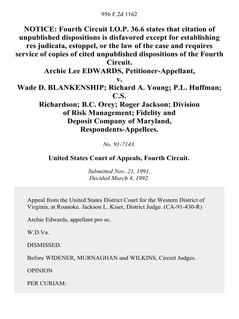 United States Court of Appeals, Fourth Circuit | PDF